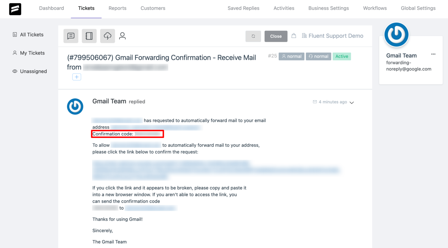 Auto-forward From Google Workspace to Fluent Support - Fluent Support