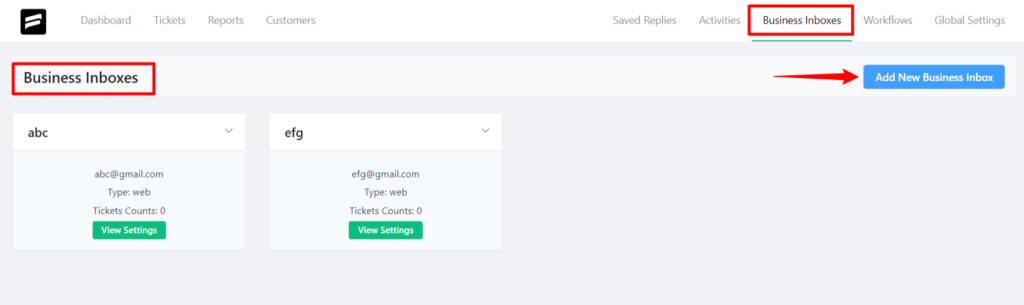 Adding Multiple Business Inboxes - Fluent Support