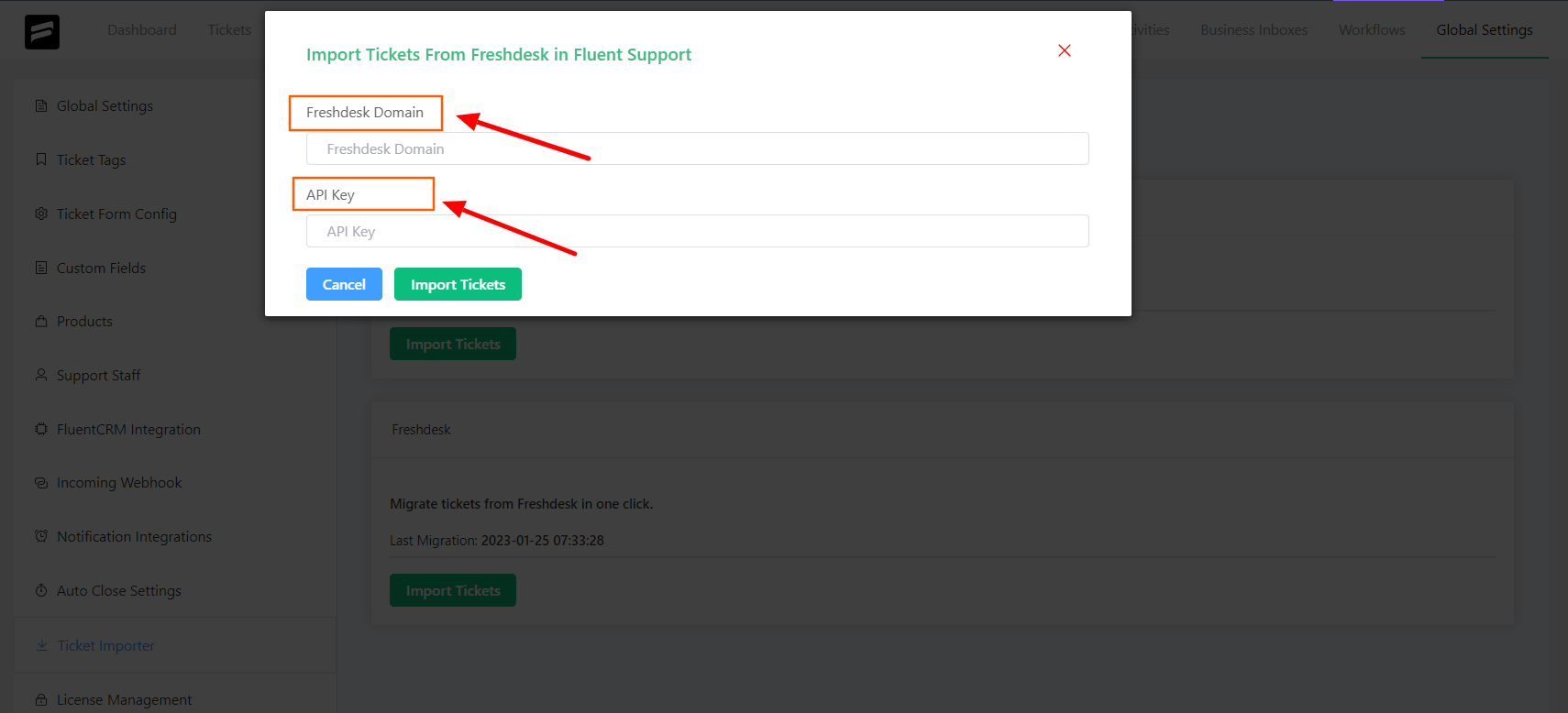 Freshdesk Ticket Migrator - Fluent Support