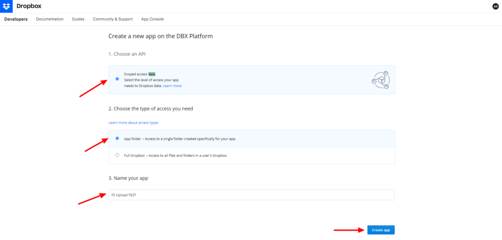 Dropbox Integration - Fluent Support