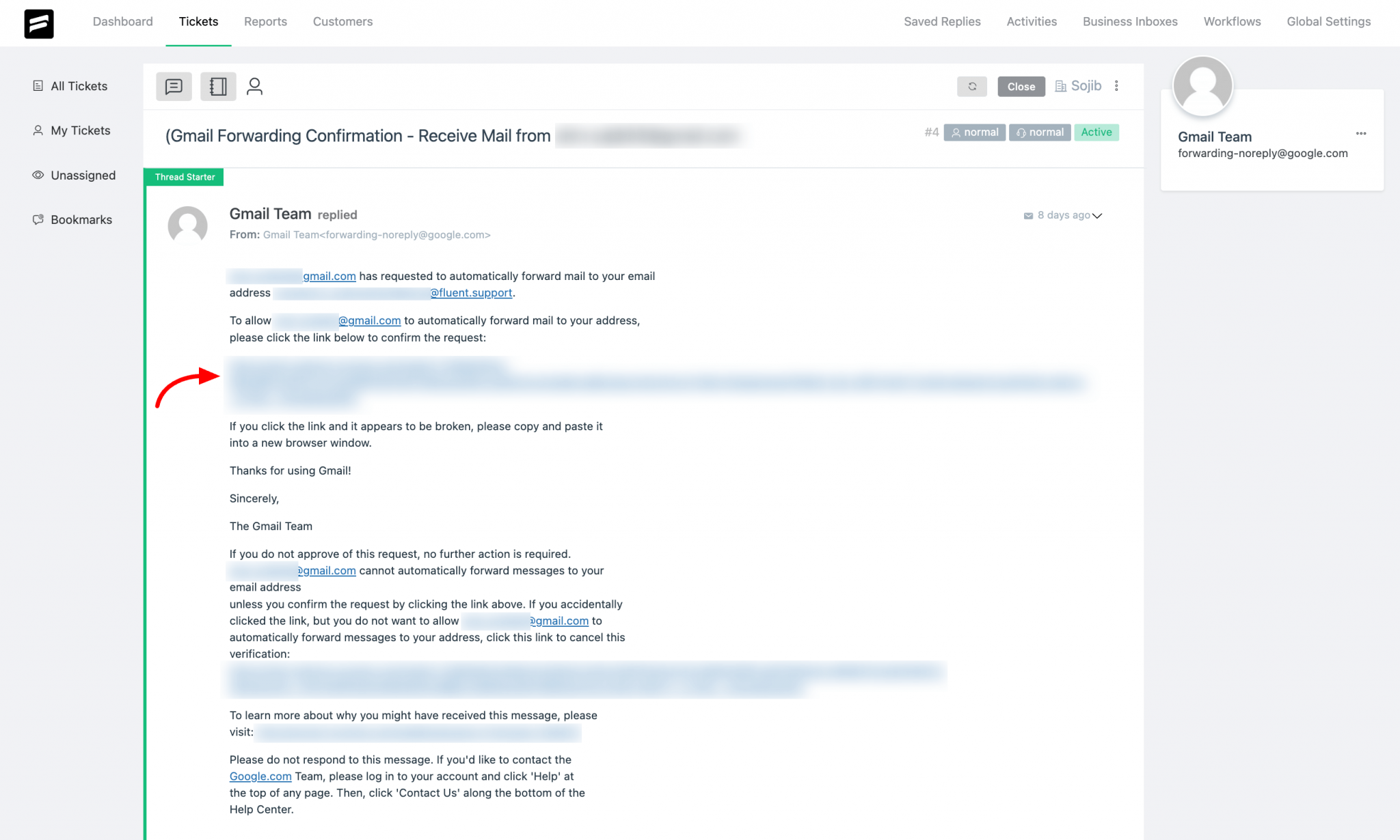 Auto-forward From Google Workspace to Fluent Support - Fluent Support