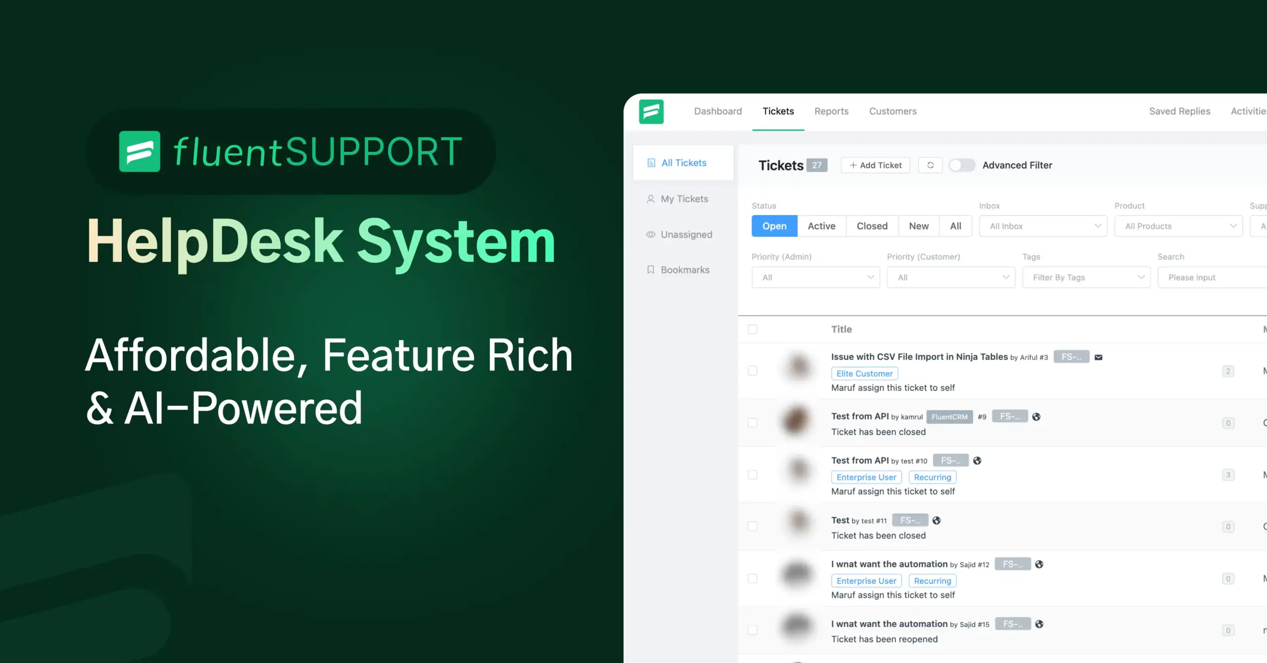 Grab The Best WordPress Helpdesk Plugin | Fluent Support Pro!