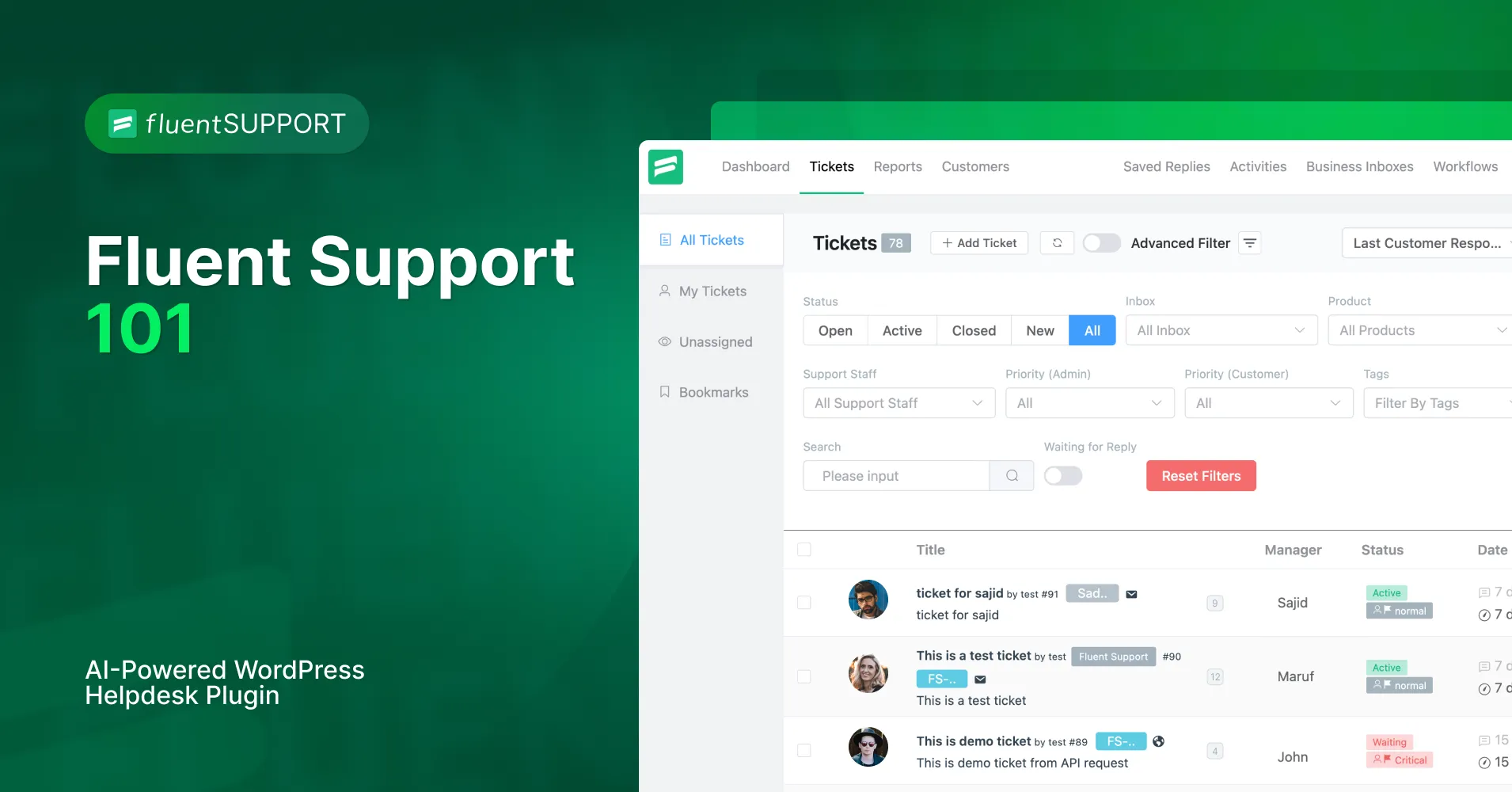 Fluent Support-101 : Set up and manage support ticketing in minutes!