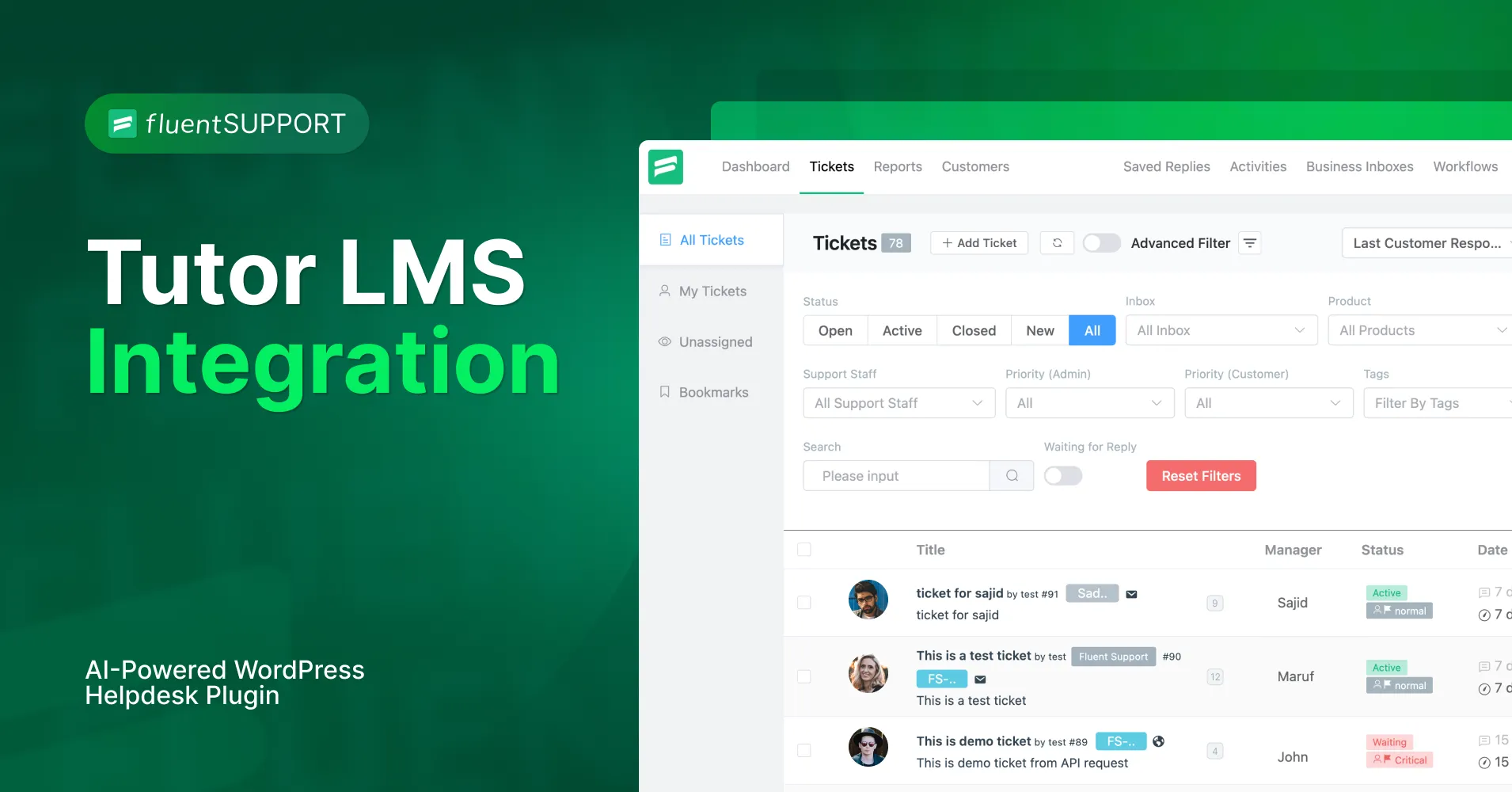 Tutorlms Integration With Fluent Support Fluent Support